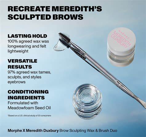 Morphe X Meredith Duxbury Brow Sculpting Wax & Brush Duo ...